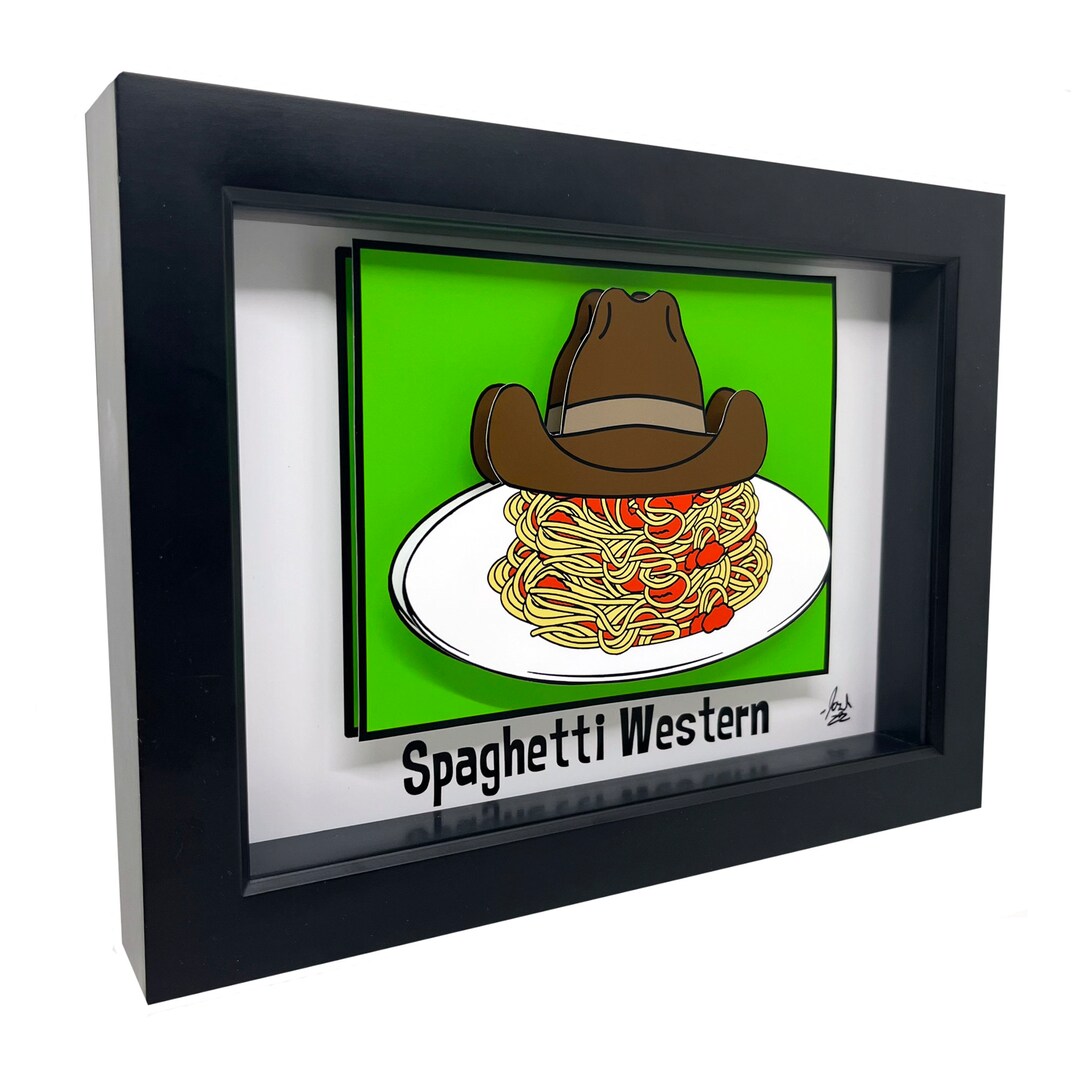 Spaghetti Western Poster 3D Art Funny Kitchen Signs Spaghetti - Etsy