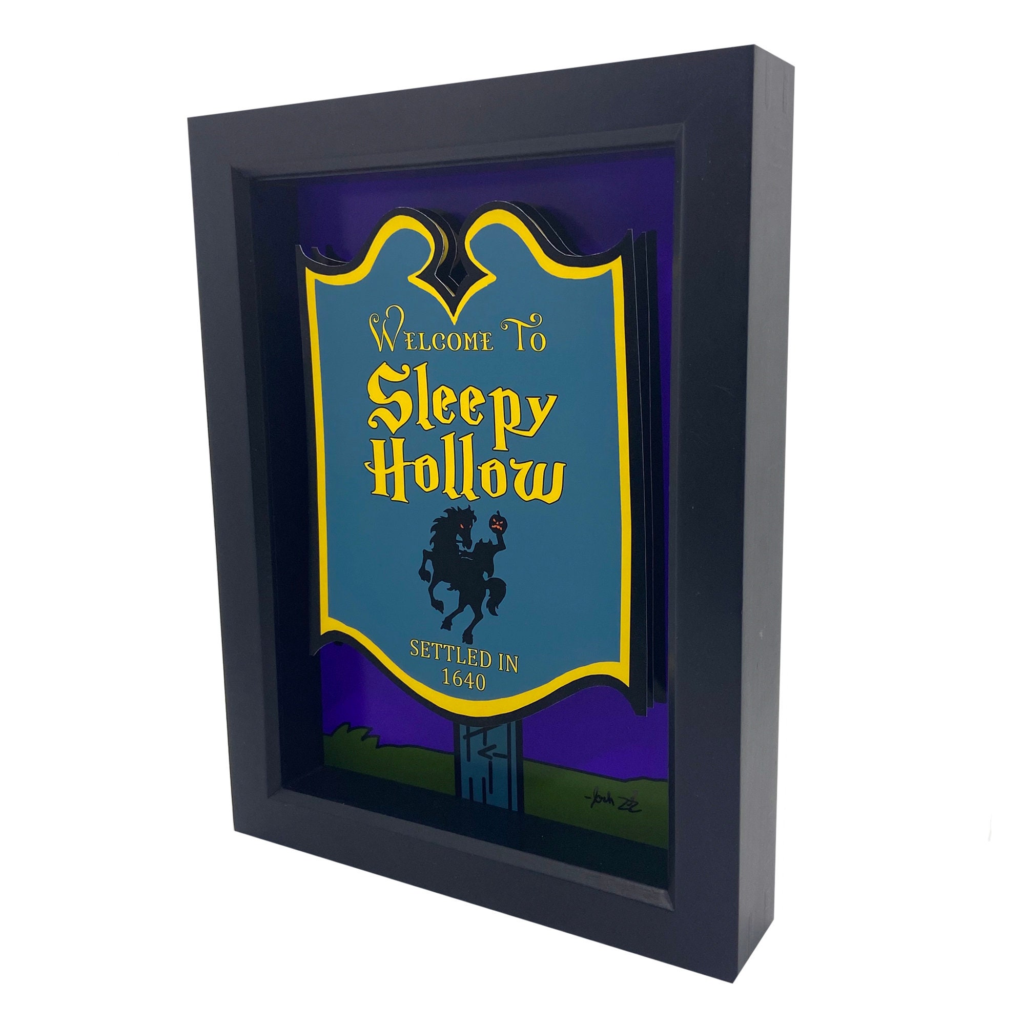 Sleepy Hollow Sign Headless Horseman Art Legend of Sleepy | Etsy