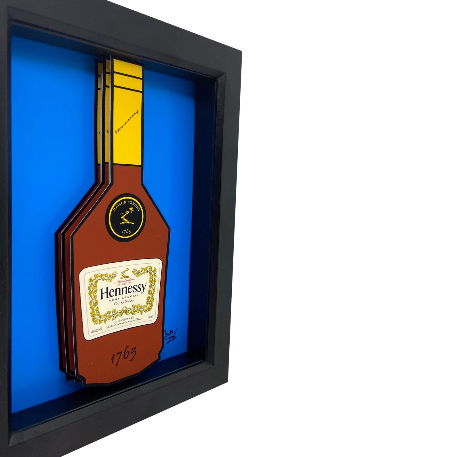 Hennessy Art Hennessy Bottle Art Liquor Decor 3D Art Bar Art - Etsy