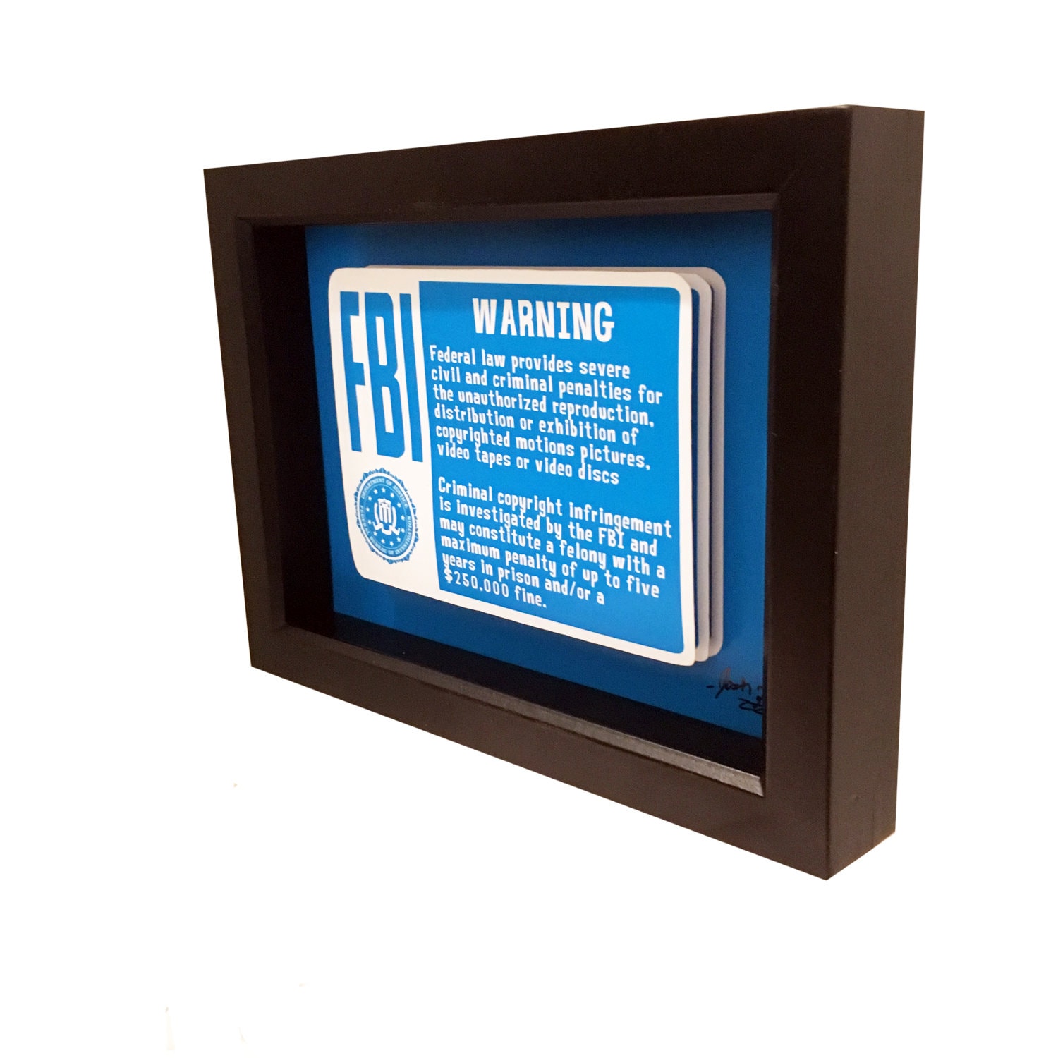 VHS Tape FBI Warning FBI Badge 3D Art Vhs Horror Art Vintage - Etsy Schweiz