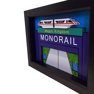 Disney Monorail Sign Epcot Art Magic Kindom Art Walt Disney World 3D ...