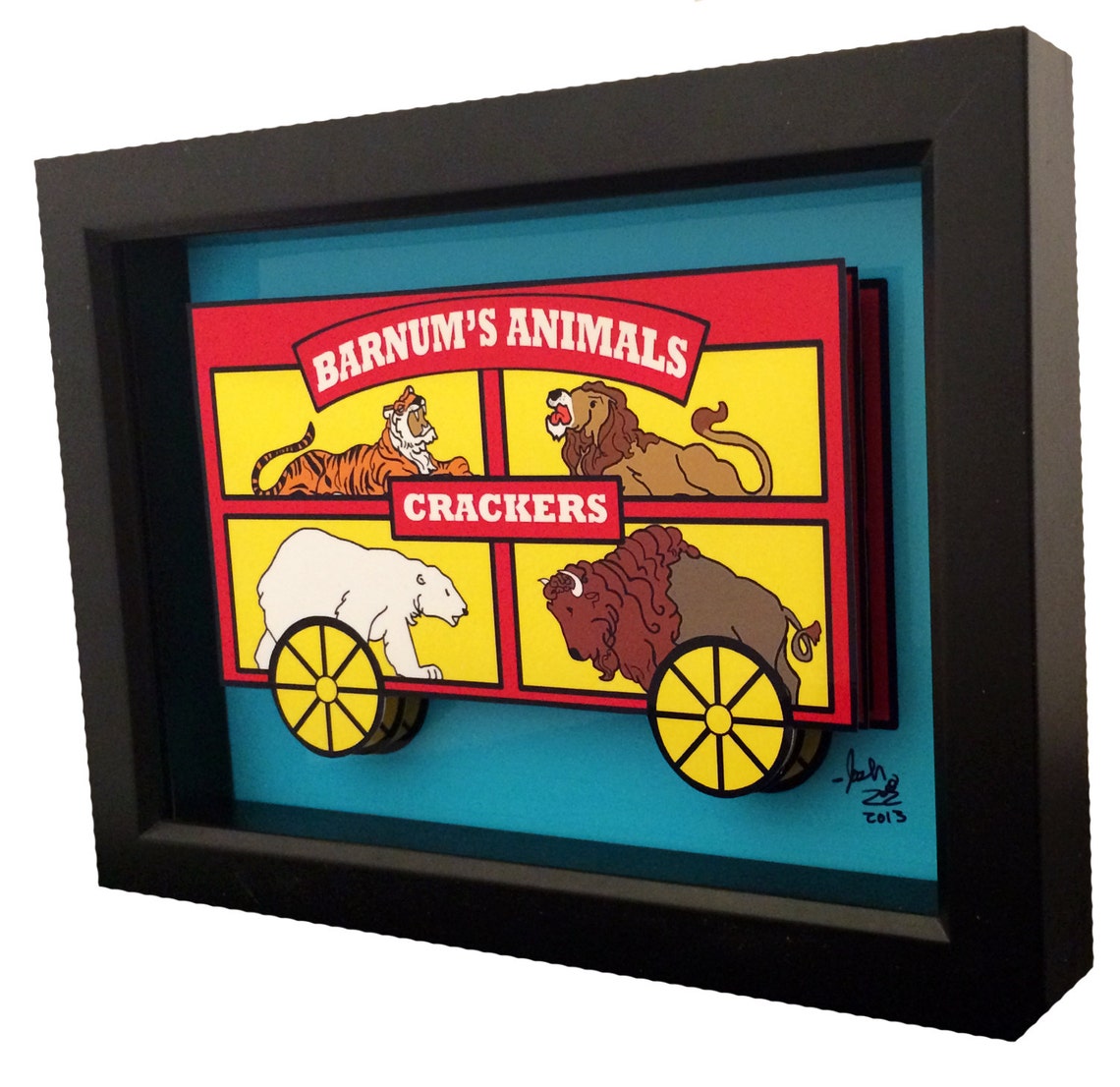 Animal Crackers Box Print Animal Crackers Art 3D Art Fun | Etsy