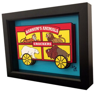 Animal Crackers Box Print Animal Crackers Art 3D Art Fun Kitchen Art ...