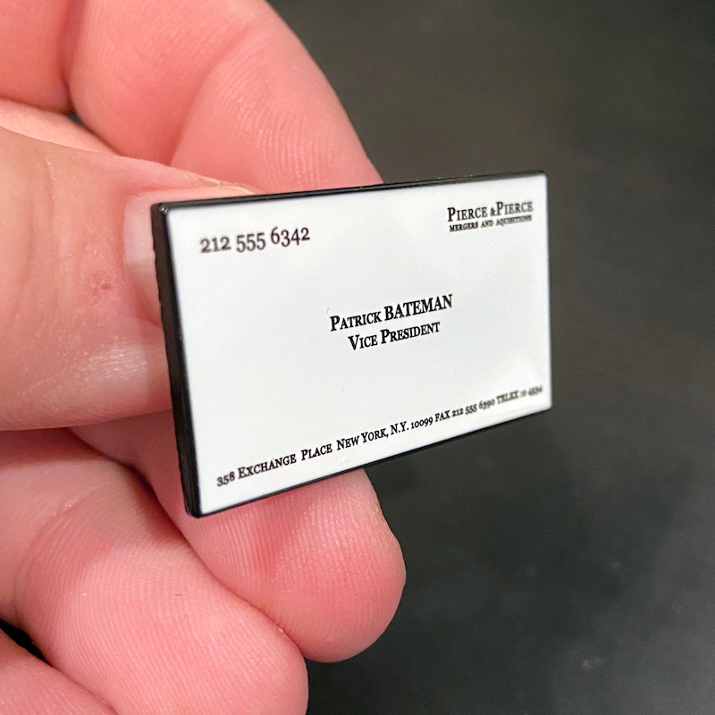 Patrick Bateman Business Card - Etsy