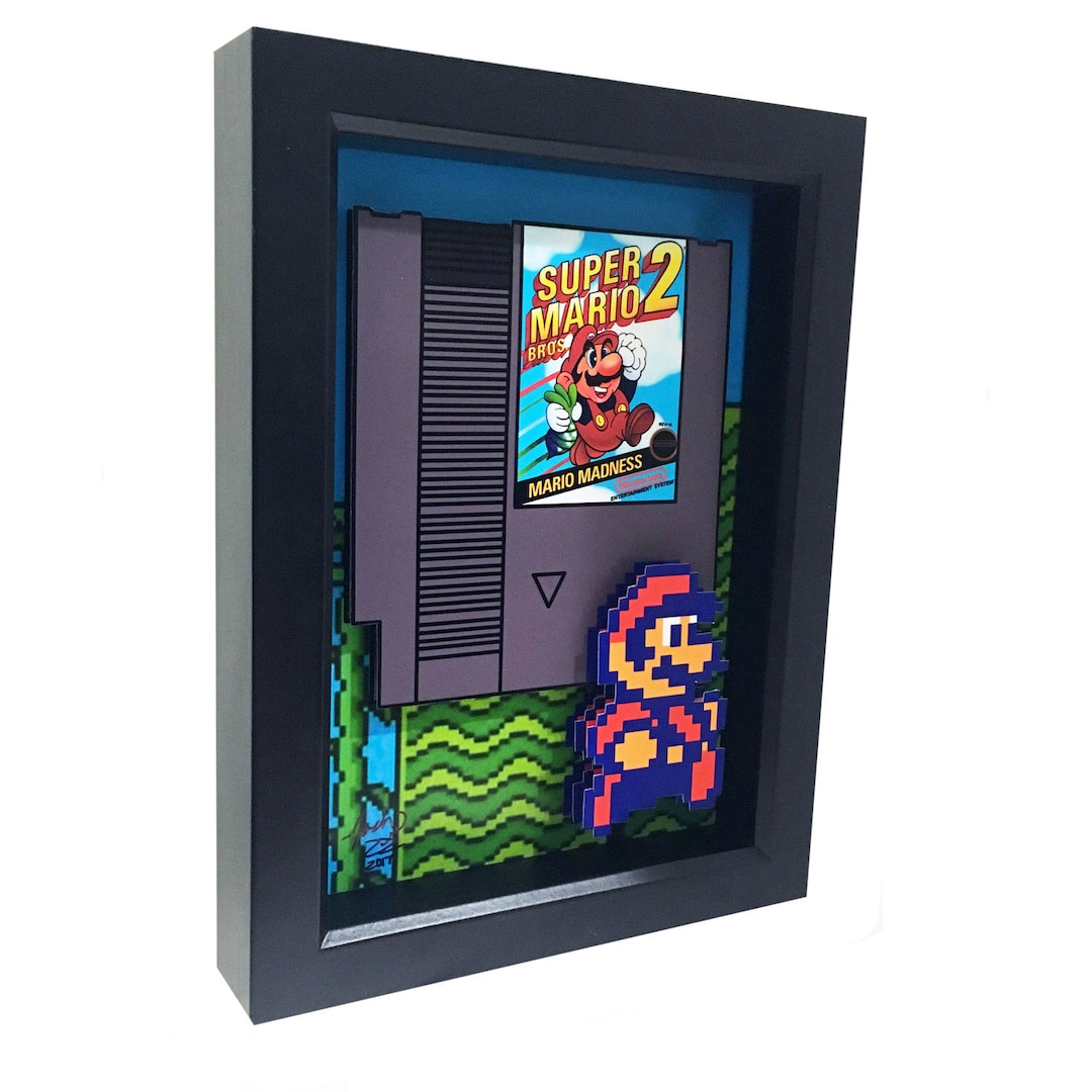 Super Mario Bros 2 NES Art Pixel Art Nintendo 8 Bit 3D Art Video Game ...