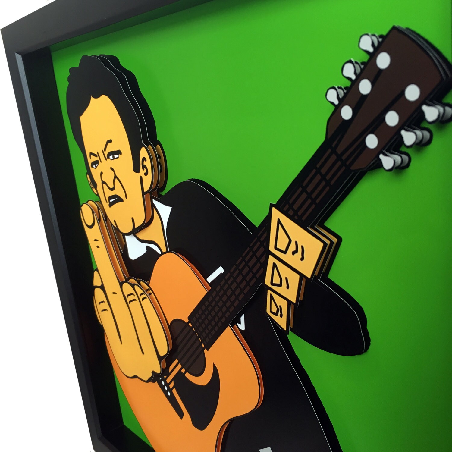 Johnny Cash Print Johnny Cash Art 3D Art Memphis Country Music | Etsy