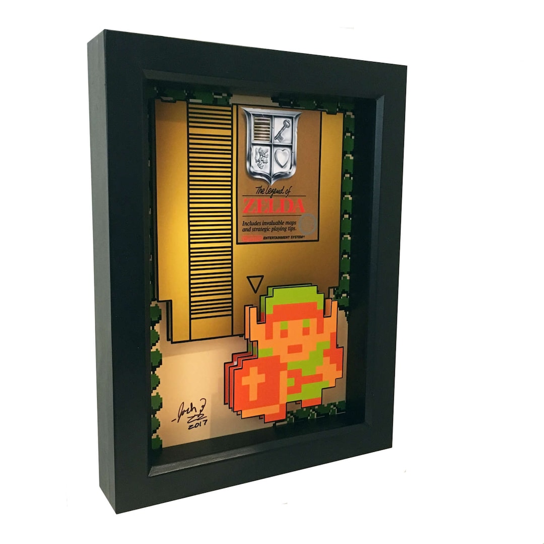 Legend of Zelda Framed 3D Art: Retro NES Cartridge, Link - Etsy