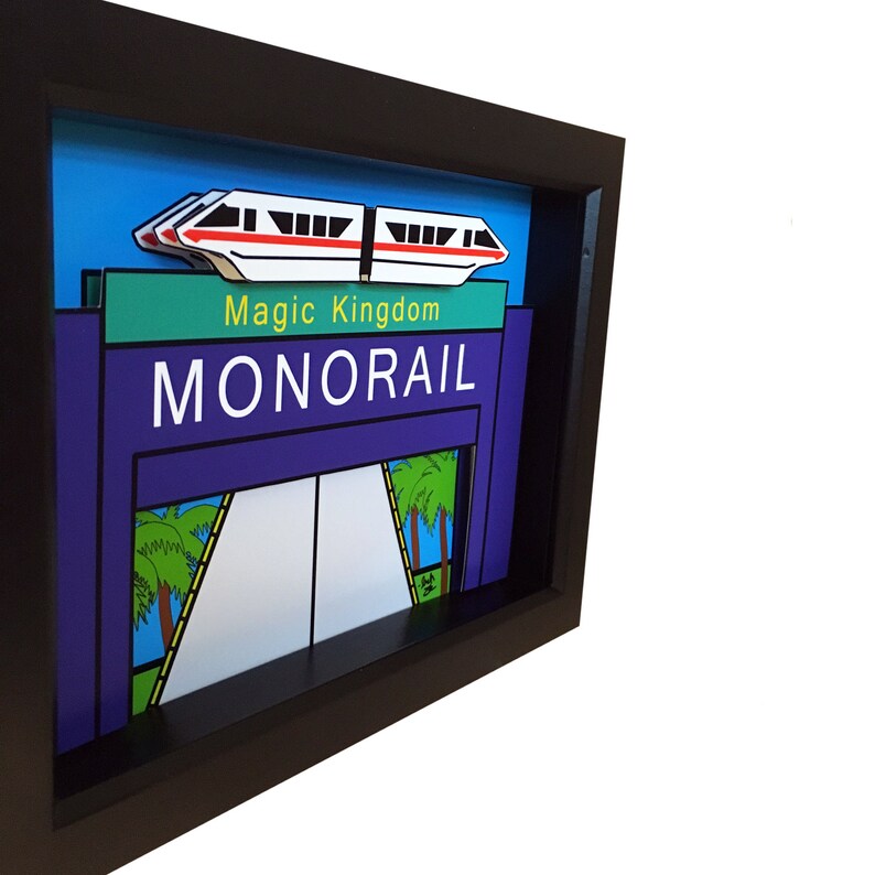 Disney Monorail Sign Epcot Art Magic Kindom Art Walt Disney - Etsy