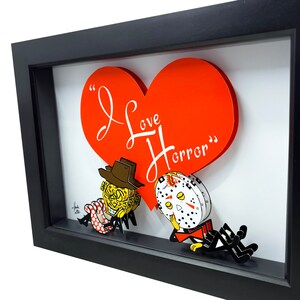 Horror Lover I Love Horror Love 3D Art Horror Decor Horror Art Prints ...