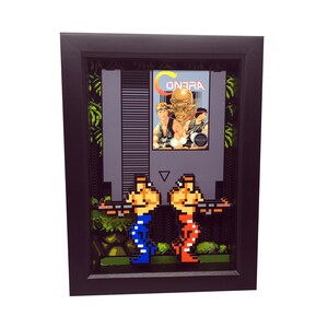 Nintendo Contra NES Art Video Game Print Pixel Art Nintendo 3D Art 8 ...