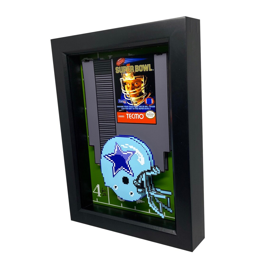 Tecmo Bowl Nintendo Art NFL Helmet 3D Art 8 Bit Art NFL Art | Etsy