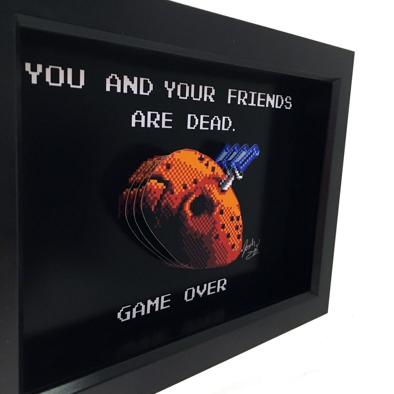 8 Bit Jason Voorhees Art Video Game Art 3D Art Jason Mask | Etsy