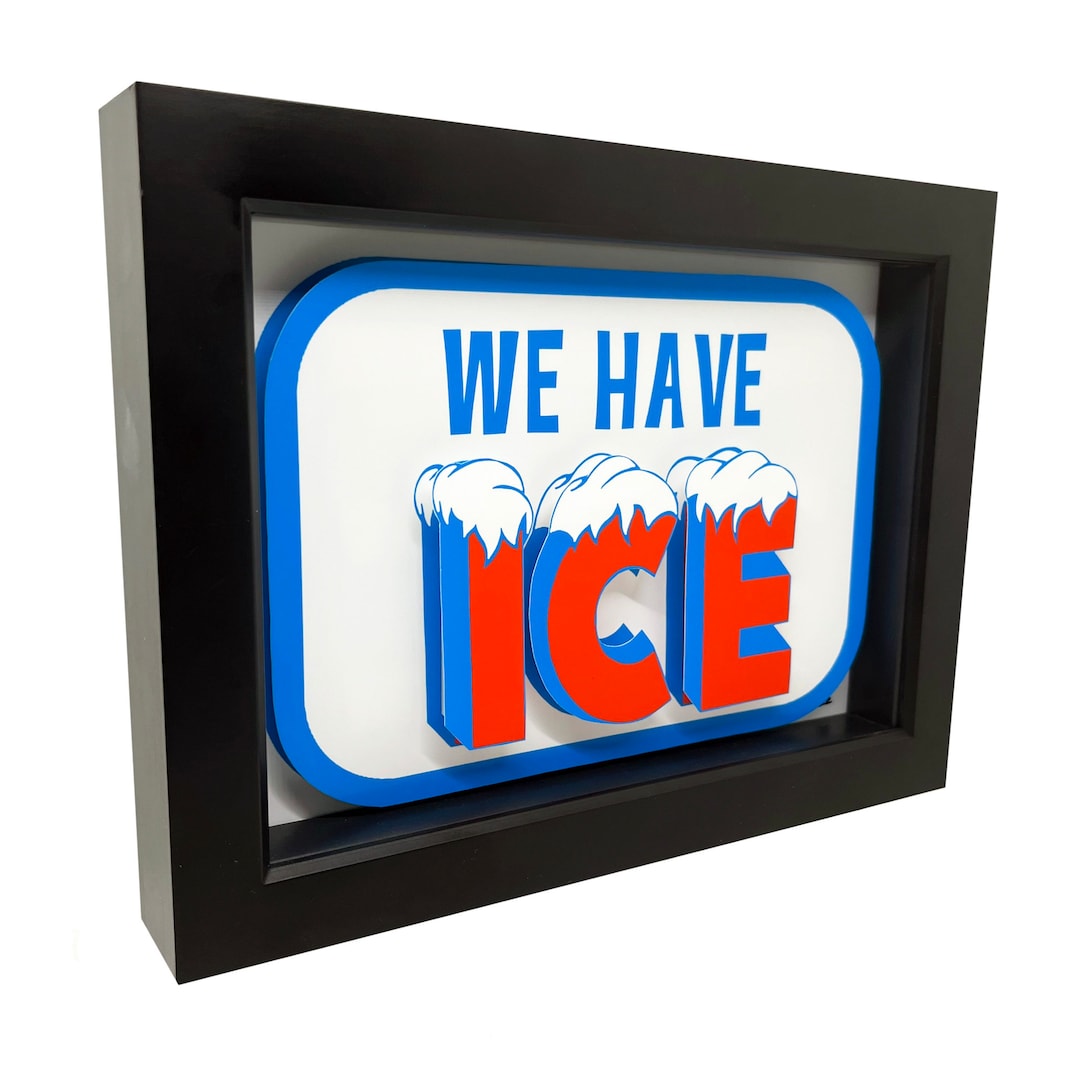We Have Ice Sign 3D Art Ice Cube Sign Kitchen Wall Art Kitchen Sign ...