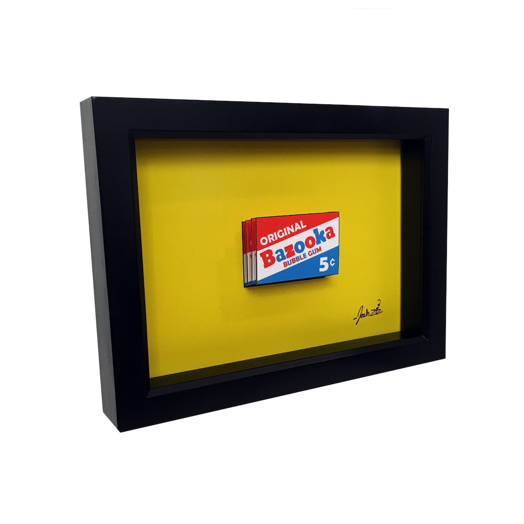 Bazooka Bubble Gum Wrapper 3D Pop Art (7x5 Framed) - Etsy