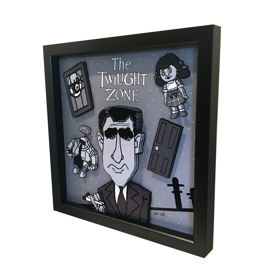 Twilight Zone Art Twilight Zone Poster Rod Serling 3D Art - Etsy