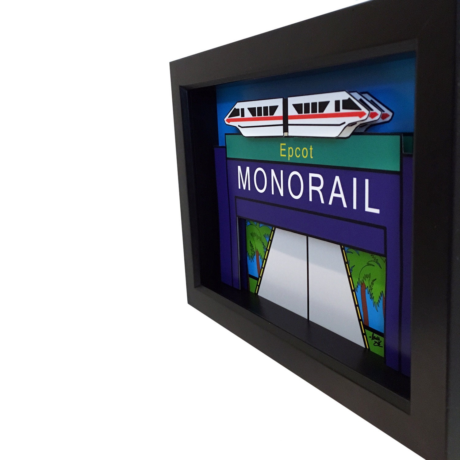 Disney Monorail Sign Epcot Art Magic Kindom Art Walt Disney - Etsy
