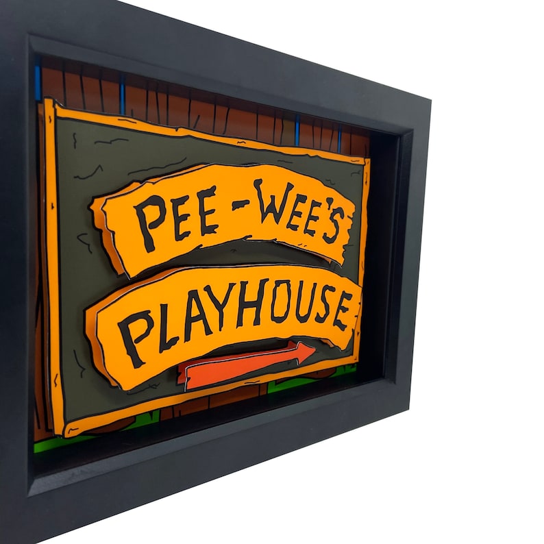 Pee Wee's Playhouse Sign Pee Wee Herman Art Chairry Art - Etsy