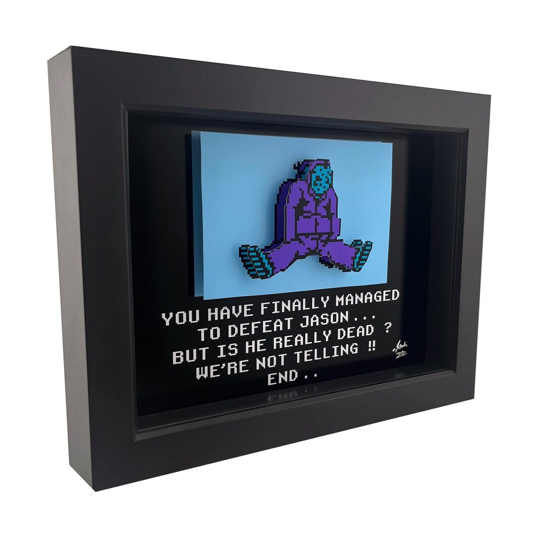 Jason Voorhees Art Friday the 13th Art 3D Art 8 Bit Art NES Game Pixel ...