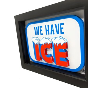 We Have Ice Sign 3D Art Ice Cube Sign Kitchen Wall Art Kitchen Sign ...