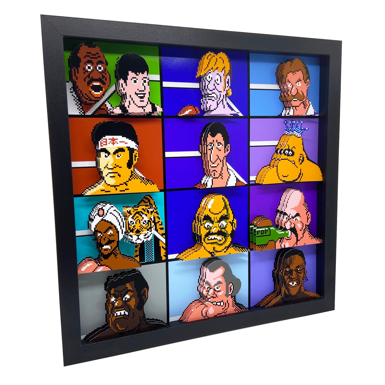 Mike Tyson's Punch Out 3D Art: Nintendo Video Game Shadow Box (12x12 ...