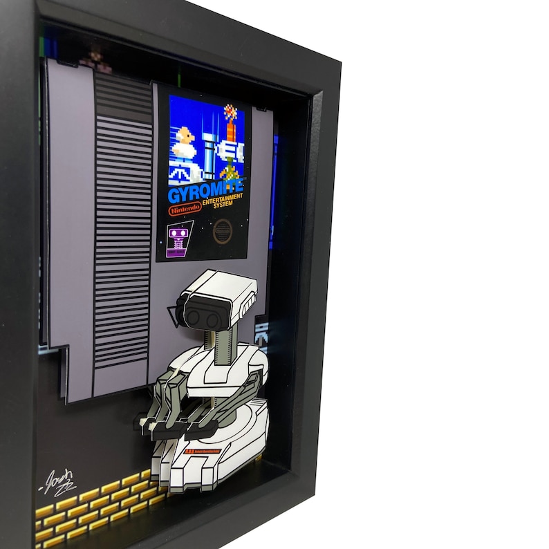 Nintendo ROB 3D Art: Gyromite NES Game Shadow Box - Etsy