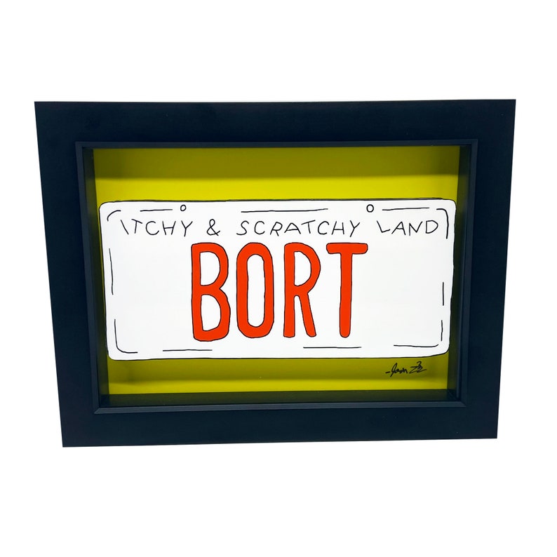 Bort License Plate Art the Simpsons Art 3D Art Bort Sign the - Etsy