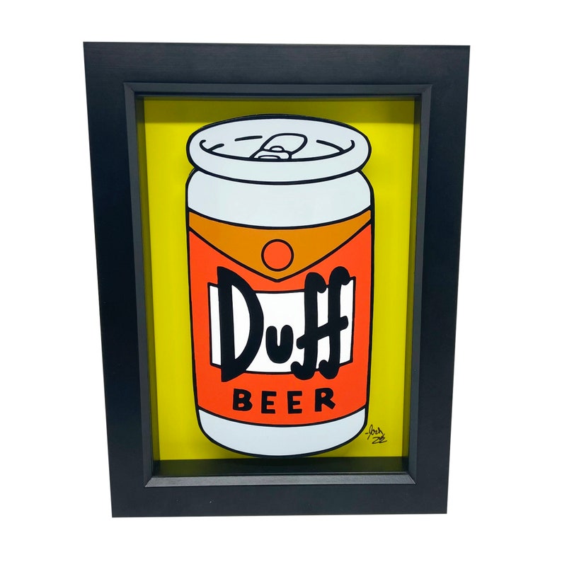 Duff Beer Art the Simpsons Art Duff Beer Can 3D Art Duff Beer | Etsy