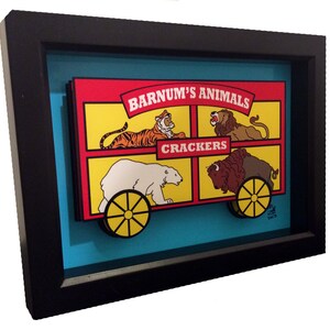 Animal Crackers Box Print Animal Crackers Art 3D Art Fun Kitchen Art ...