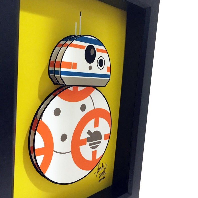 BB8 Print Art Star Wars Print Art BB8 3D Pop Artwork Droid the - Etsy