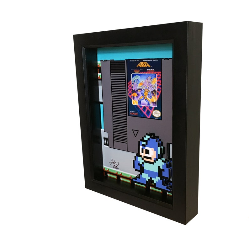 Mega Man Shadow Box Video Game Decor Video Game Art Video Game | Etsy