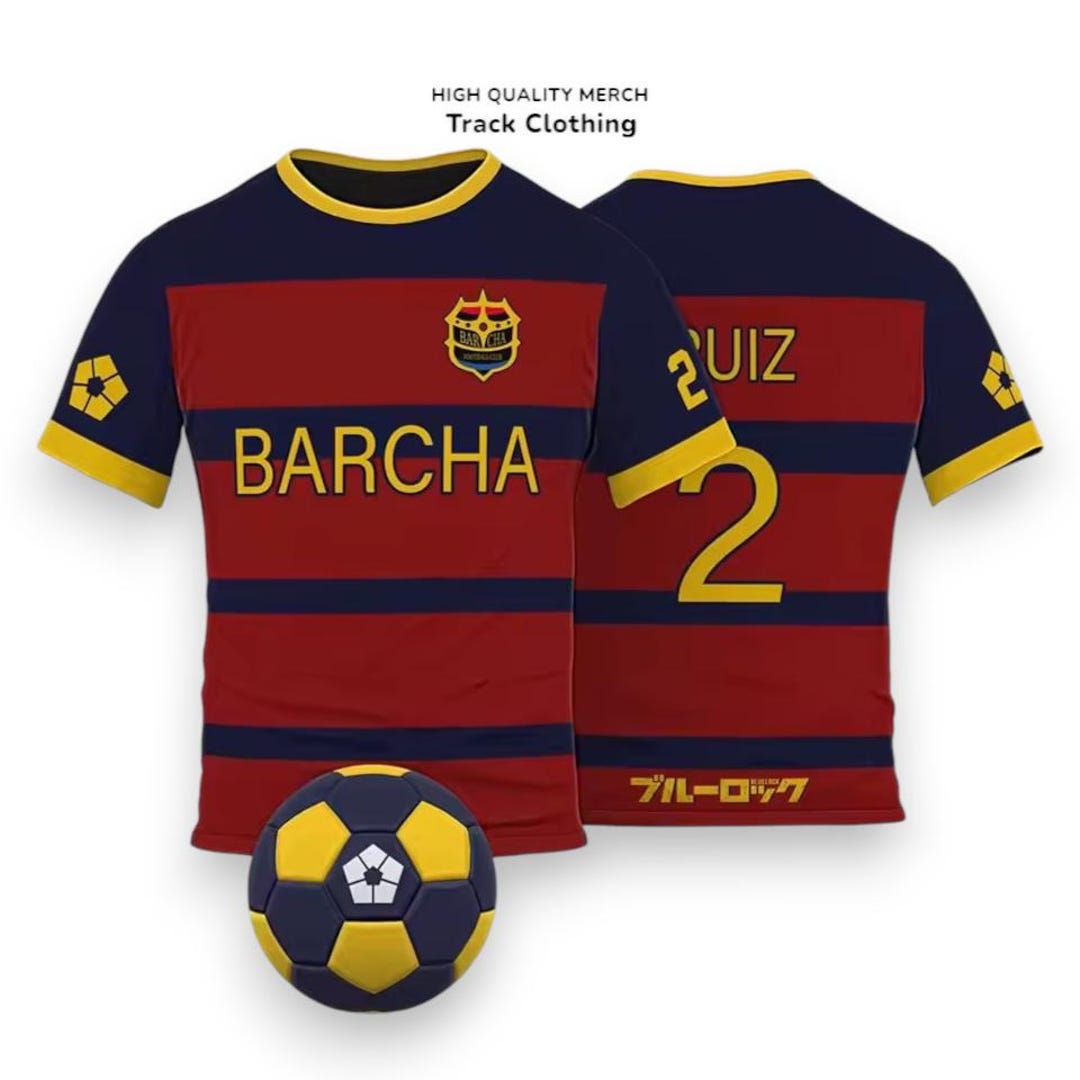 FC Barcha Soccer Jersey – Blue Lock Meguru Bachira Sport Shirt and ...