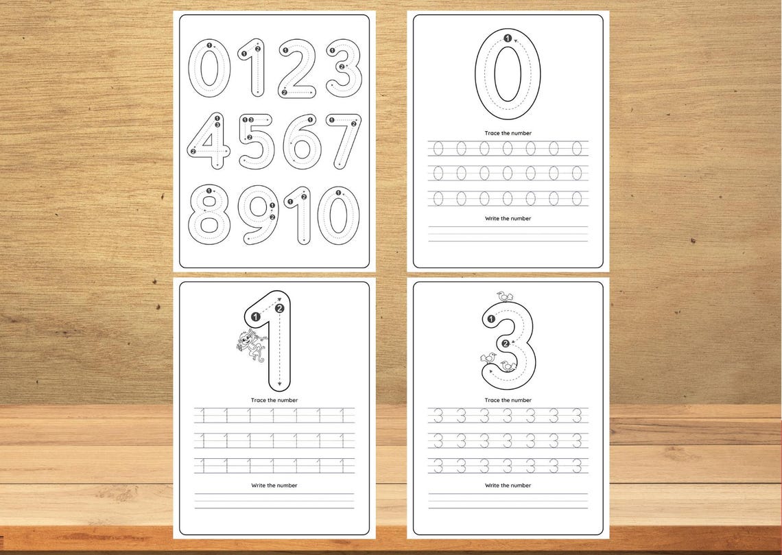 1-20 Number Tracing Worksheet for Kids | Printable Preschool ...