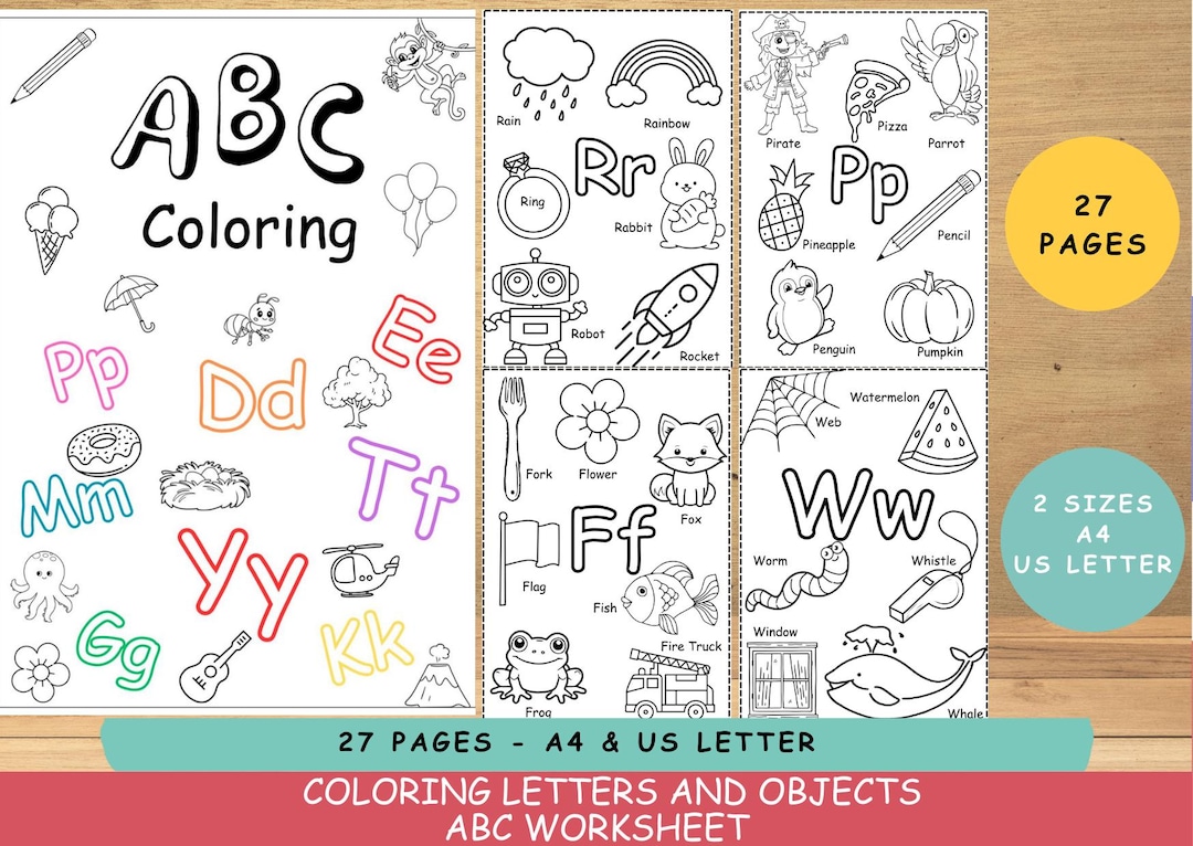 27 Alphabet Coloring Pages | Letters and Objects Coloring Worksheets ...