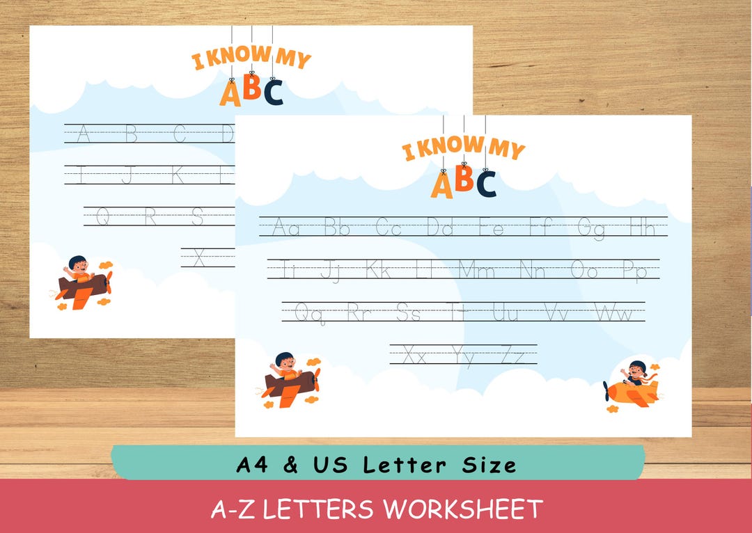 I Know My ABC Tracing Worksheets | Alphabet Tracing Printable for Kids ...