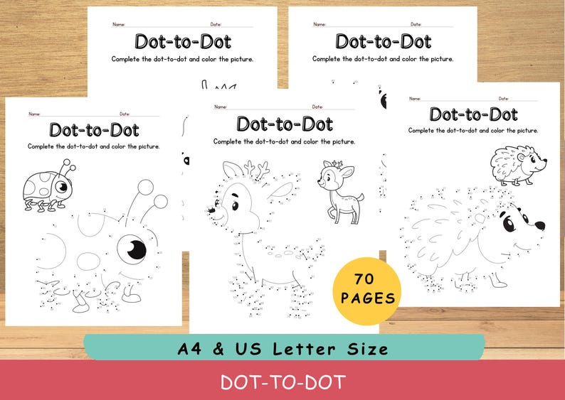 Dot to Dot Worksheets for Kids | Printable Connect the Dots Activity ...