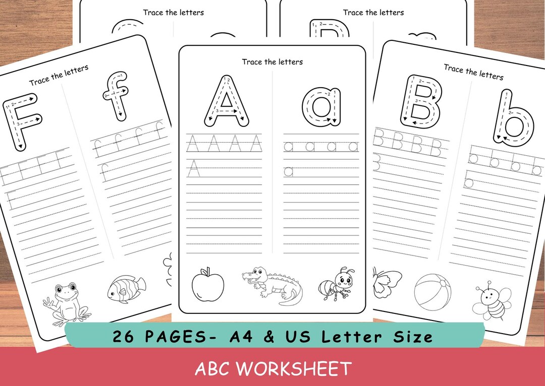 ABC Handwriting Practice: Alphabet Tracing Worksheet for Kids (PDF ...