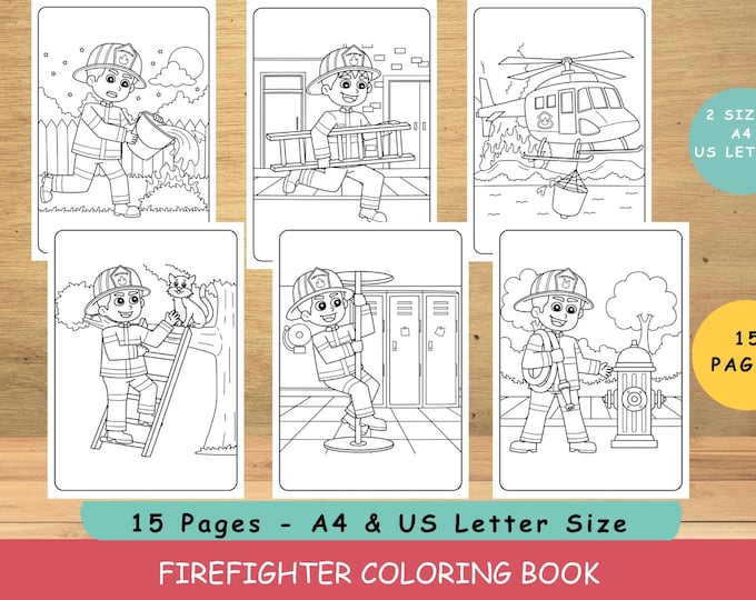 Firefighter Toilet Paper Roll Craft Fireman Party Coloring Printable ...