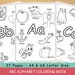 26 Alphabet Coloring Pages | Letters and Objects Coloring Worksheets ...