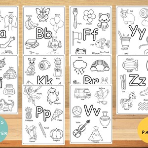 26 Alphabet Coloring Pages | Letters and Objects Coloring Worksheets ...