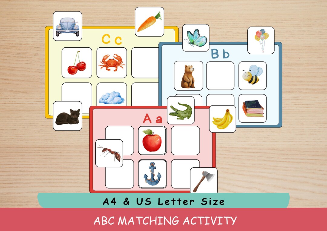 ABC Matching and Sorting Activity | Letters Matching Game | A to Z ...