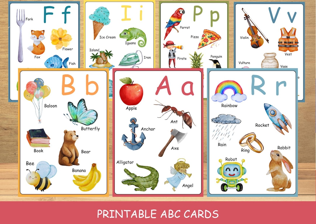 26 ABC Cards for Kids | Printable Alphabet Learning Flaschcards ...