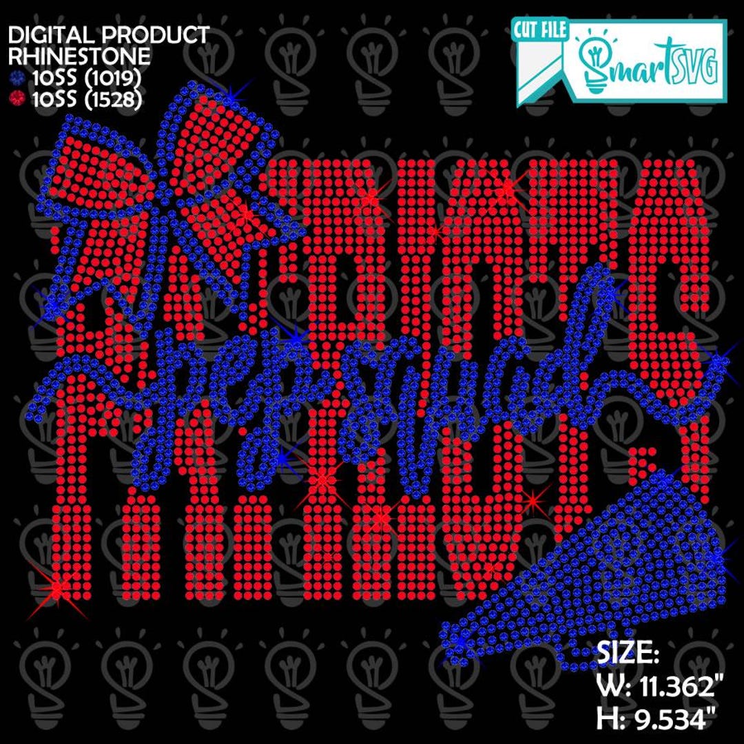 Pep Squad Patriot Rhinestone SVG, Football Fan Cheer (digital Download ...