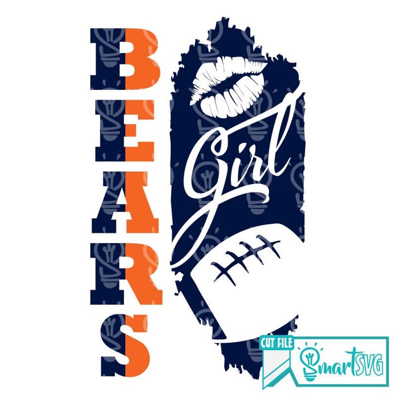 Bears Girl Svg, Football Ball Shirt, Fan Football Svg, Family Football ...