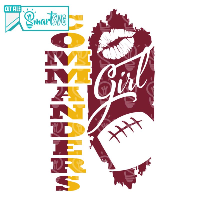 Commanders Girl Svg, Football Ball Shirt, Fan Football, Family Football ...