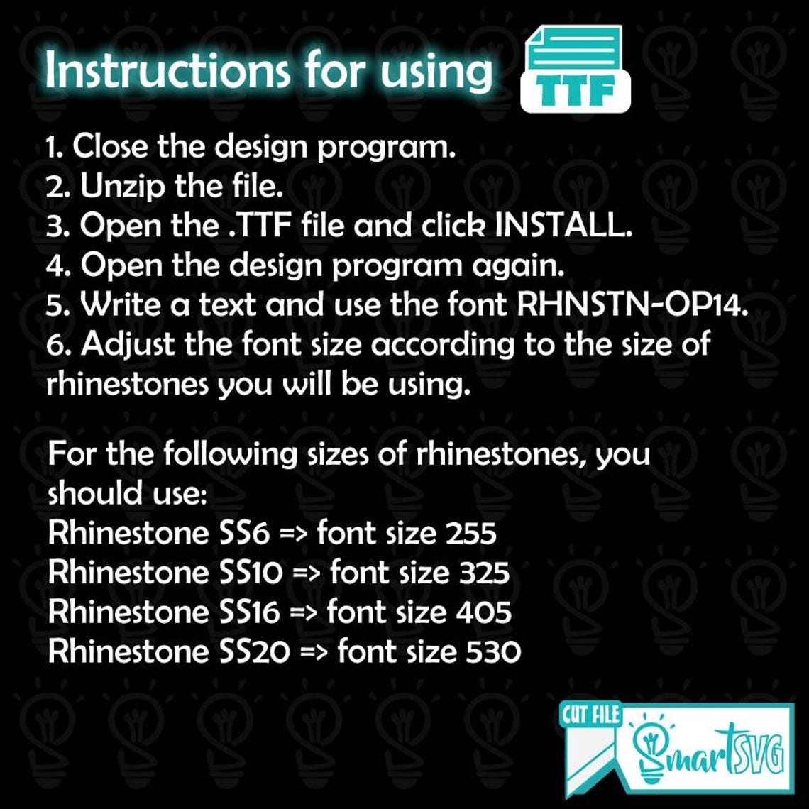 Rhinestone Template Font TTF, Rhinestone Calligraphy Font Svg ...