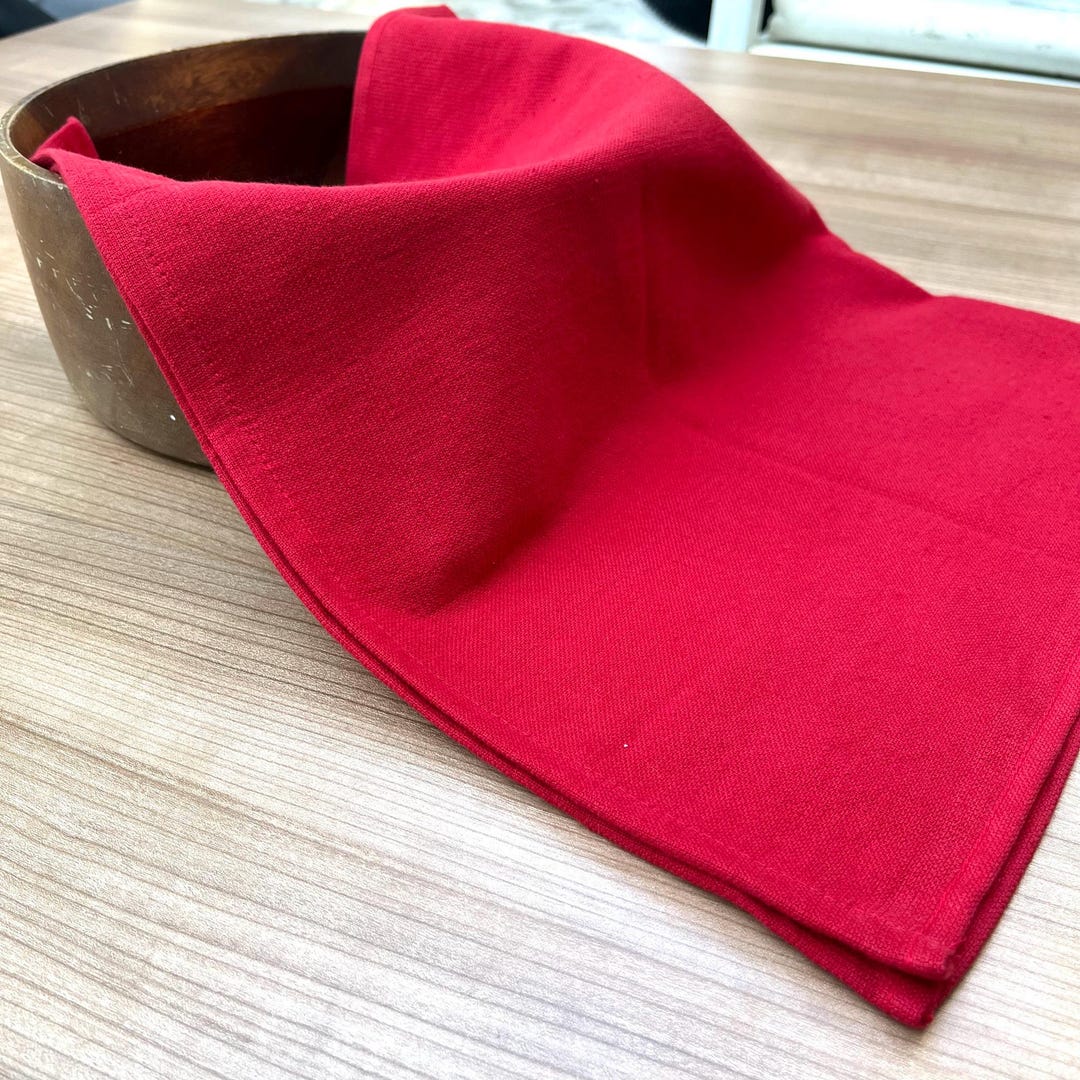 Red Cotton Kitchen Towel – Rustic Dish Cloth, Hand Towel - Etsy