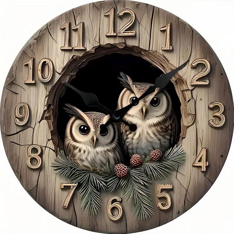 Wooden Owl Clock - Etsy
