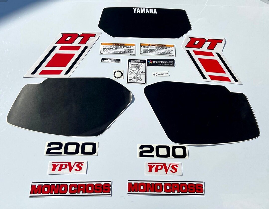 Yamaha DT 200 LC 1983 1984 1985 Stickers / Autocollants / Decals ...
