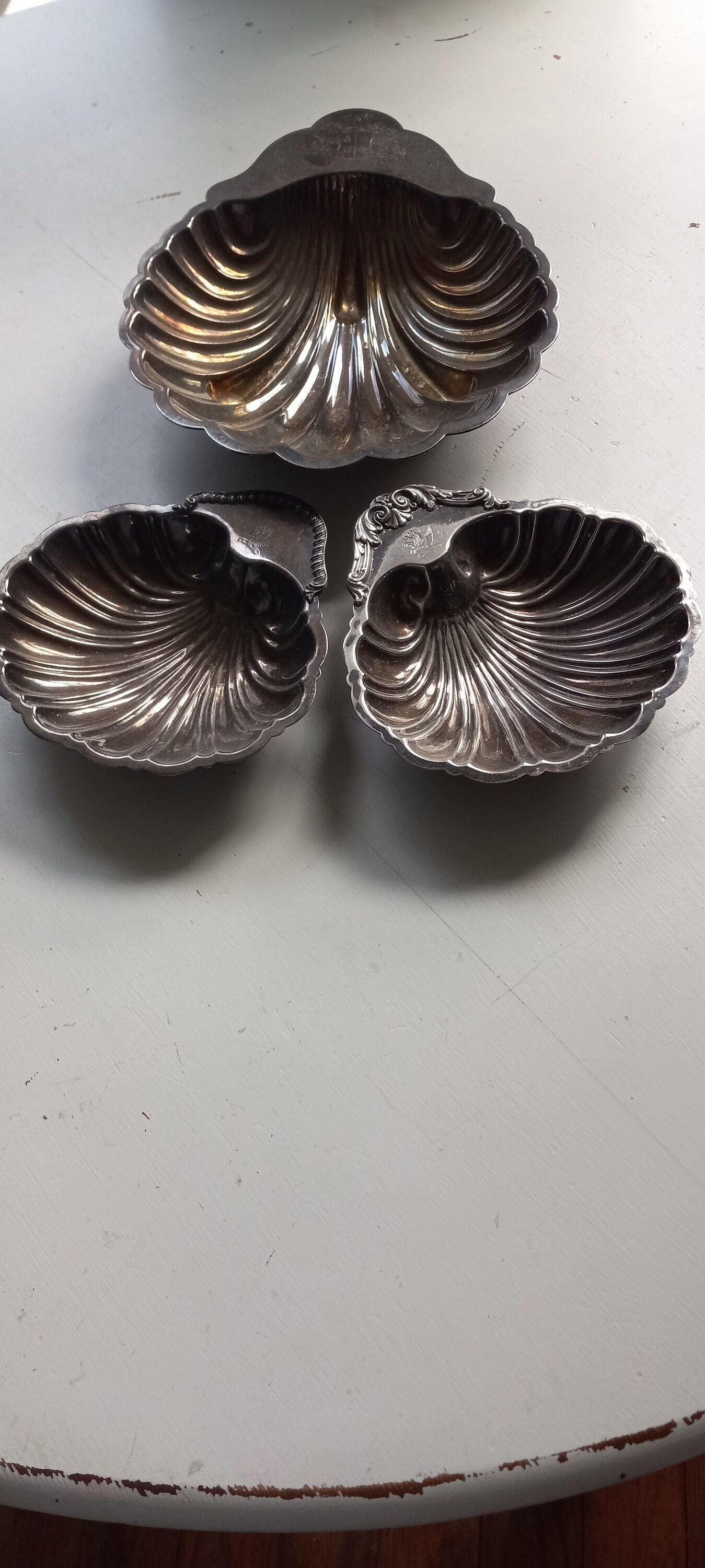 Vintage Silver Plate, Serving Dishes, Shell Design, Shell Shape ...