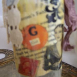 Restyled Vintage Bottle/ Farmhouse Decor/altered Bottle/ Art Bottle ...